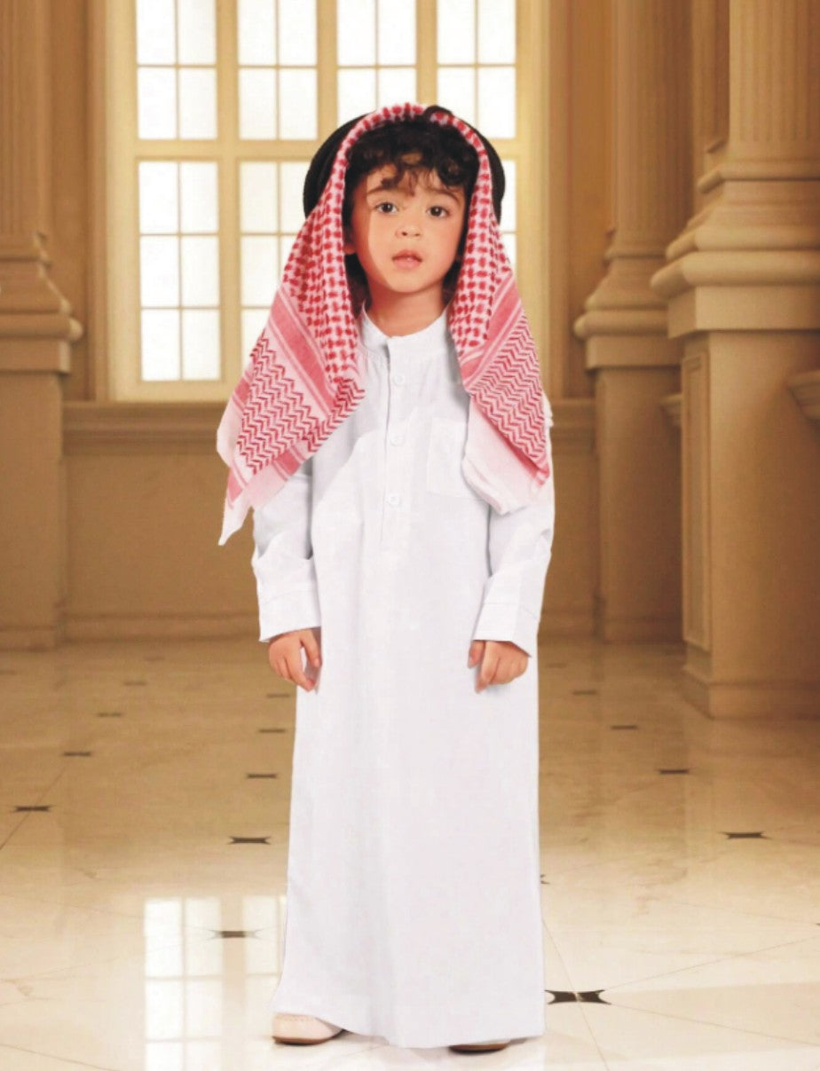 Kids Arabic thobe jhuba premium quality stuff With Romal – preeto.pk